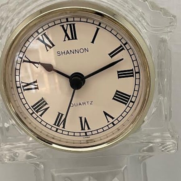 Shannon | Accents | Shannon Crystal Lead Quartz Clock Table Mantel ...